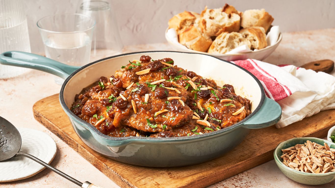 Moroccan Chicken with Raisins, Almonds and Honey - Sunbeam Foods ...
